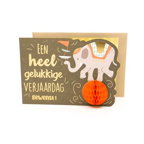 Wenskaart Een Heel Gelukkige Verjaardag Gewenst Enfant Terrible Puc2537
