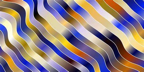 Light Blue Yellow Vector Background With Wry Lines Bright Sample With Colorful Bent Lines