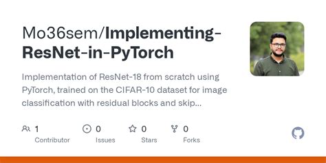 Github Mo36semimplementing Resnet In Pytorch Implementation Of Resnet 18 From Scratch Using