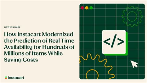 how instacart modernized the prediction of real time availability for