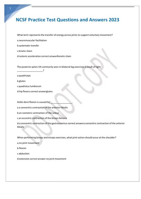Ncsf Practice Test Questions And Answers 2023 Ncsf Stuvia Us