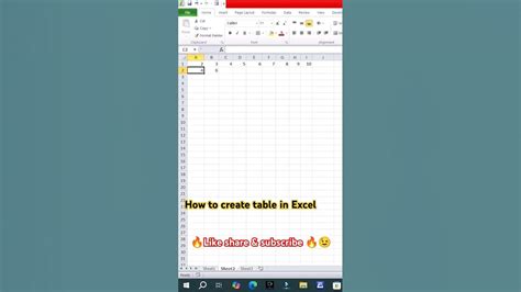 How To Create Table In Ms Excelexcel Sorts Exceltips Exceltricks