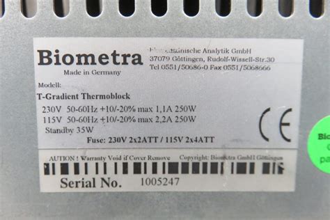 Analytik Jena Biometra T Gradient Thermal Cycler Tlwg
