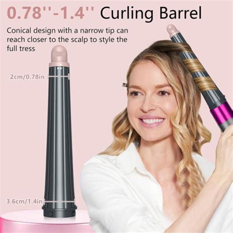 078 14in Conical Long Curling Barrels Attachments For Hs01 Hs05 Styler Hair Curl Barrels