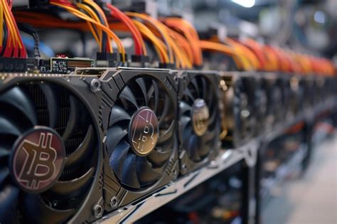 Premium Photo Bitcoin Mining Cryptocurrency With Gpu Rigs Date 21