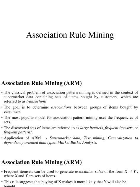 Association Rule Mining Pdf Applied Mathematics Algorithms
