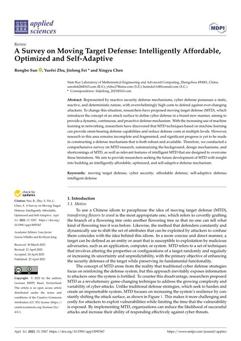 Pdf A Survey On Moving Target Defense Intelligently Affordable