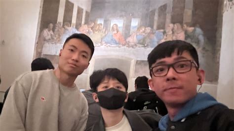 震撼到泛淚 親眼見證達文西的最後的晚餐 三個人都買了紀念品 阿滴日常 YouTube