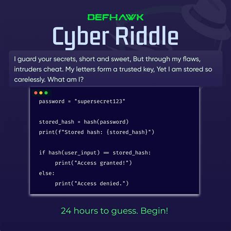 Defhawk On Linkedin Cybersecurity Infosec Riddle Challenge