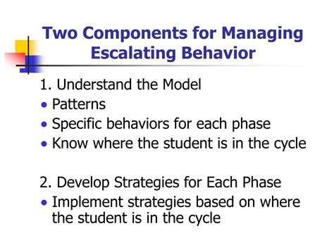 Ppt Managing The Cycle Of Escalating Behavior In Education Powerpoint Presentation Id 9301030