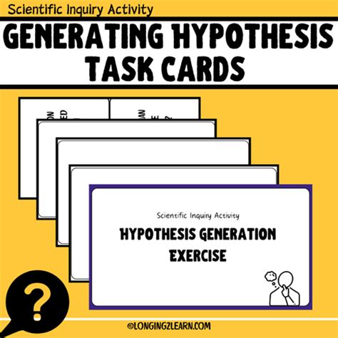 Hypothesis Generating Task Cards Critical Thinking For All Levels