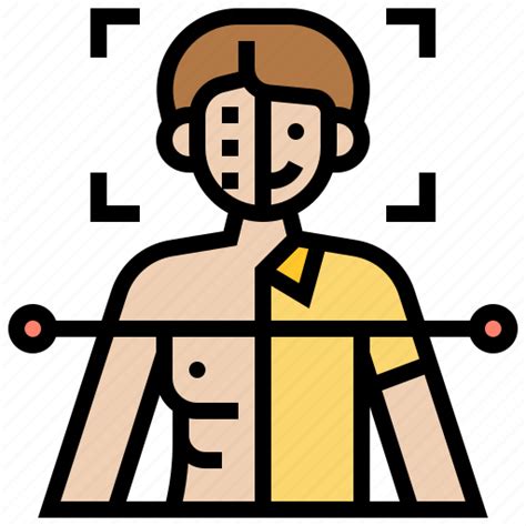 Biometric Body Face Recognition Scanning Icon