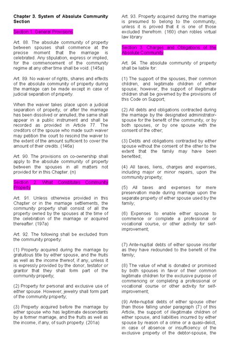 chapter 3 system of absolute community chapter 3 system of absolute