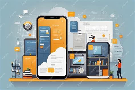 Premium Photo Business Team Working For Mobile Application