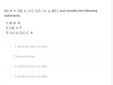 Solved Let A Ø x x y x y Ø and consider Chegg com