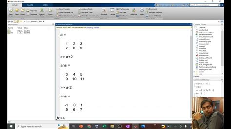 Lec25 Matlab Scalar Operation On Vectors And Matrix Youtube