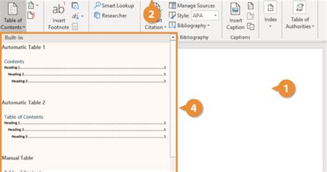 How To Create A Content Page In Word