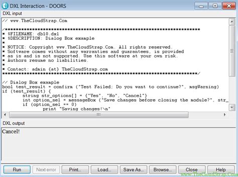 Doors Dxl Dialog Box Thecloudstrap