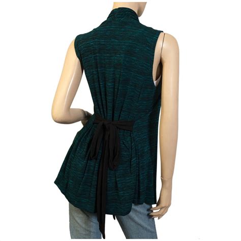 Green Open Front Sleeveless Plus Size Cardigan Evogues Apparel