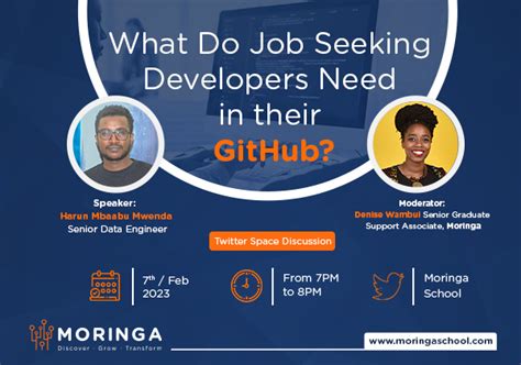 Moringa School On Twitter A Strong Github Is One Of The First Things