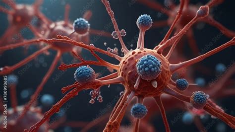 Tumor Microenvironment Concept With Cancer Cells T Cells