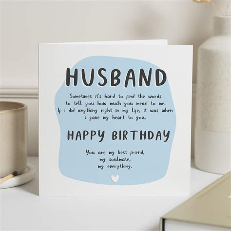 Husband Birthday Card Etsy