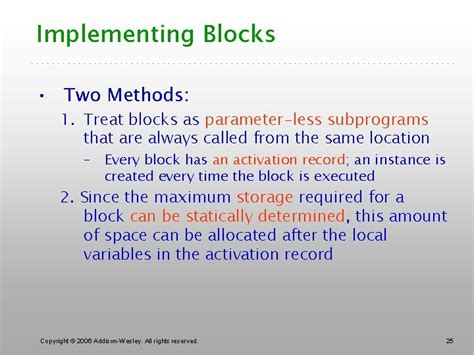 Chapter 10 Topics The General Semantics Of Calls
