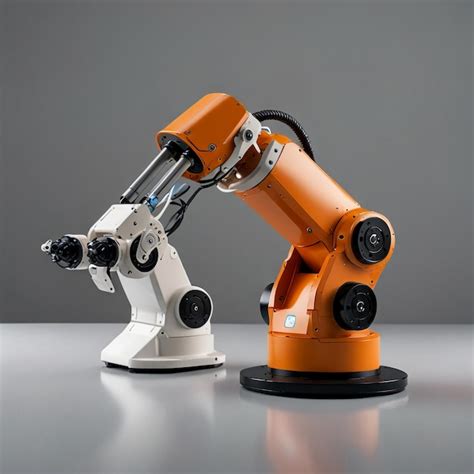 Advanced Intelligent Robotic Arm On A White Background Premium Ai