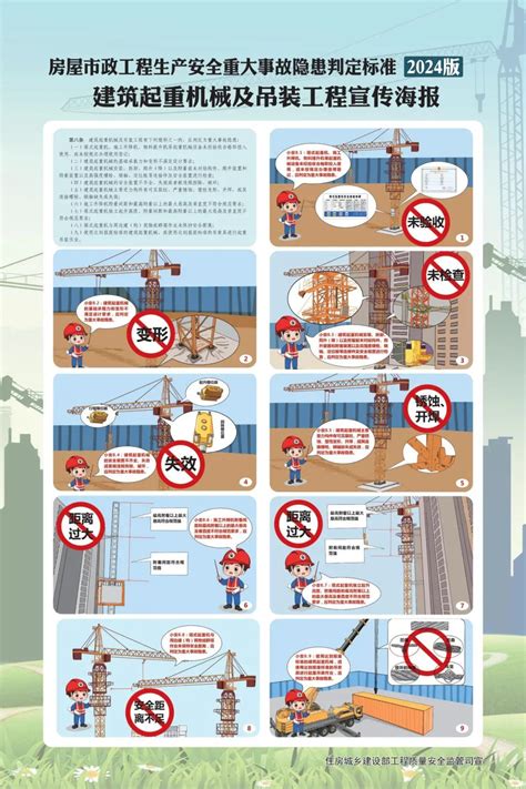 房屋市政工程生产安全重大事故隐患判定标准2024版宣传海报 宣传画册 汉中市建筑业协会