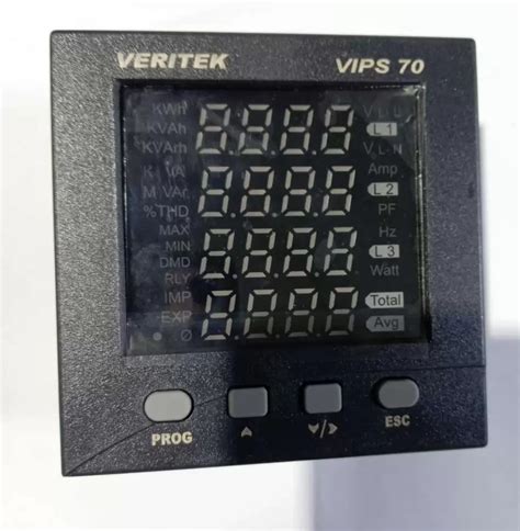 Buy VERITEK POWER ANALYZER LED DISPLAY CLASS 0 5 90 270V AC DC 50 60 Hz WITH RS485 RELAY