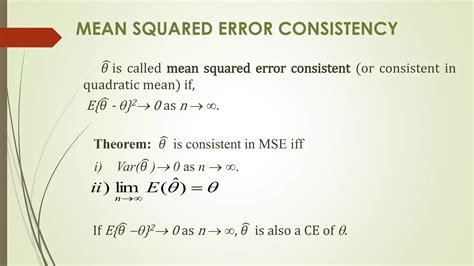 Mean Squared Error Mse Of An Estimator Ppt