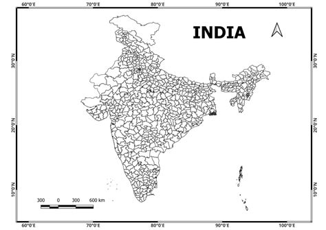 Shapefile Of India State District Administrative Boundaries 2025 Map Gis