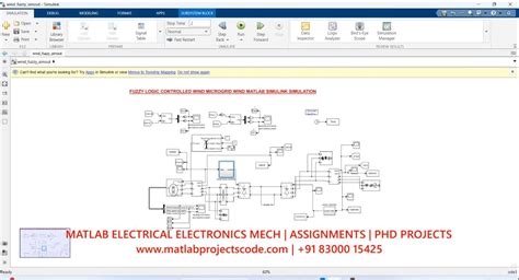 Fuzzy Logic Controlled Wind Microgrid Wind Matlab Simulink Simulation