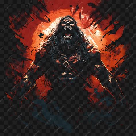 Premium Psd Psd Of Viking Berserker In A Berserk Rage Pose With Dual