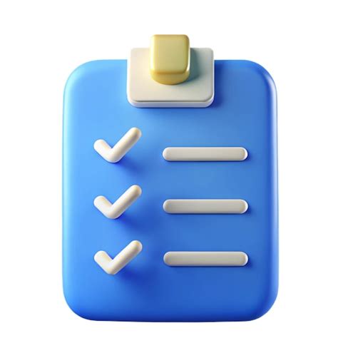 3d Checklist Icon With Checkmarks Premium Ai Generated Vector