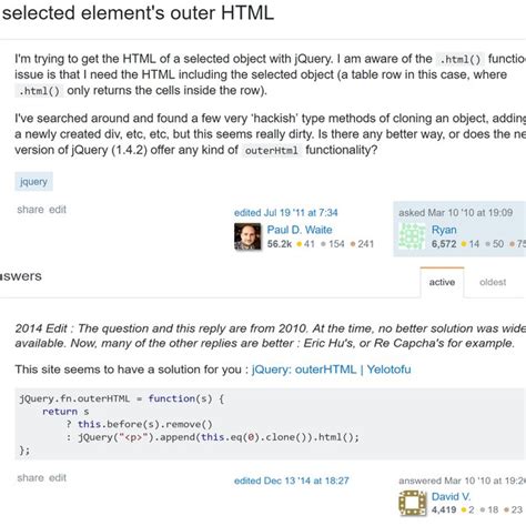 An Example Of A Question And Its Accepted Answer On Stack Overow