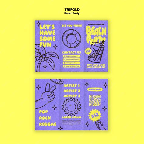 해변 파티 템플릿 디자인 무료 Psd 파일