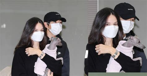 송중기♥케이티 헝가리 동반출국 커다란 다이아 반지 포착