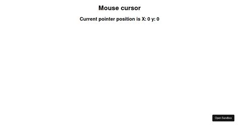 Mouse Position Codesandbox