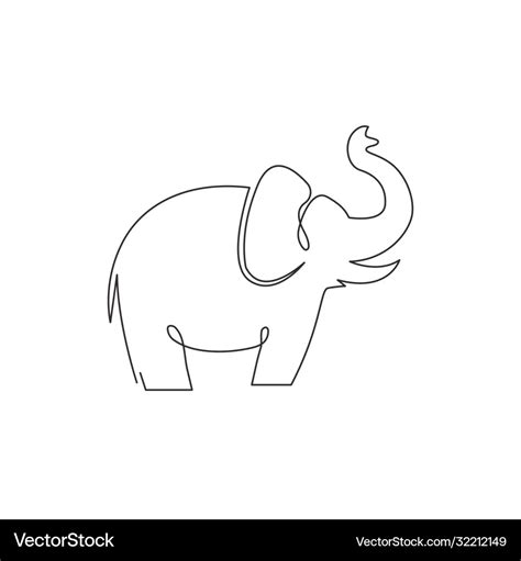 Elephant Line Drawing