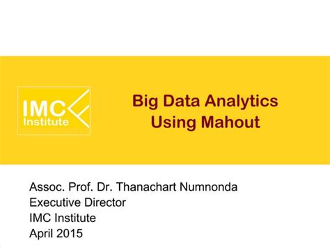 Big Data Analytics Using Mahout Pdf