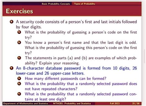 Exercises • A Security Code Consists Of A Persons First And Last Initials Followed By Four