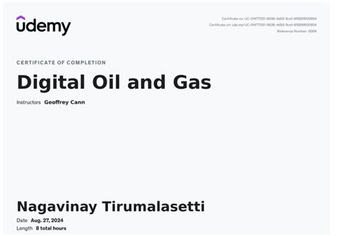 Nagavinay Tirumalasetti On Linkedin Another One On Udemy Digital Oil And Gas This Course Has