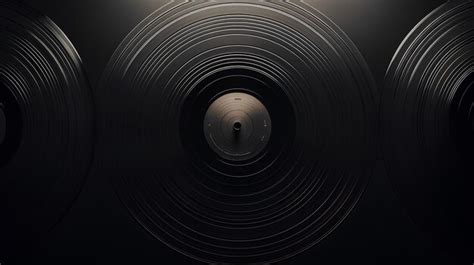 Premium Ai Image Retro Black Vinyl Records Vackground