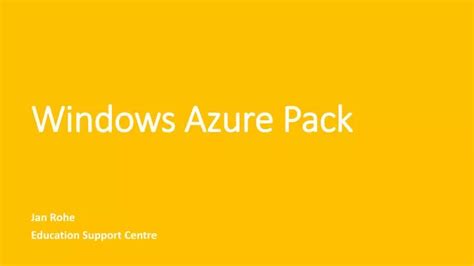 Ppt Windows Azure Pack Powerpoint Presentation Free Download Id 3169369