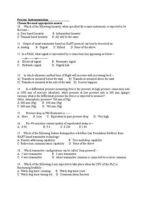 Qs Process Measurements Pdf Flow Measurement Pressure Measurement