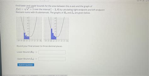 Solved Find Lower And Upper Bounds For The Area Between The Chegg