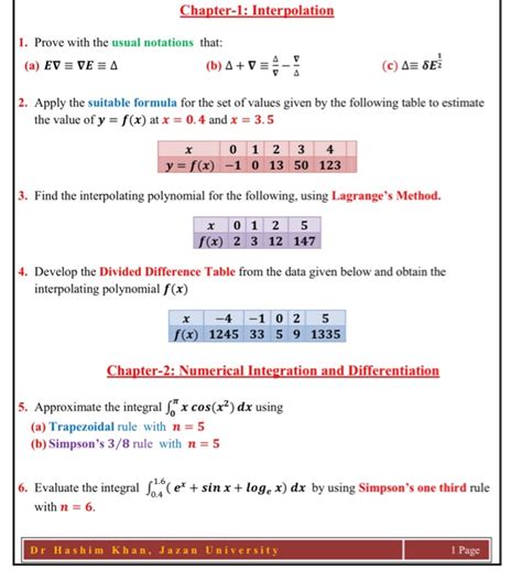 Solved Chapter 1 Interpolation 1 Prove With The Usual Chegg Com