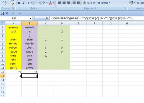 Toutes Versions Compter Les Cellules Non Vide Excel