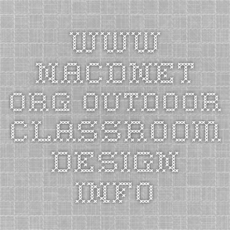 Outdoor Classroom Design Guidelines